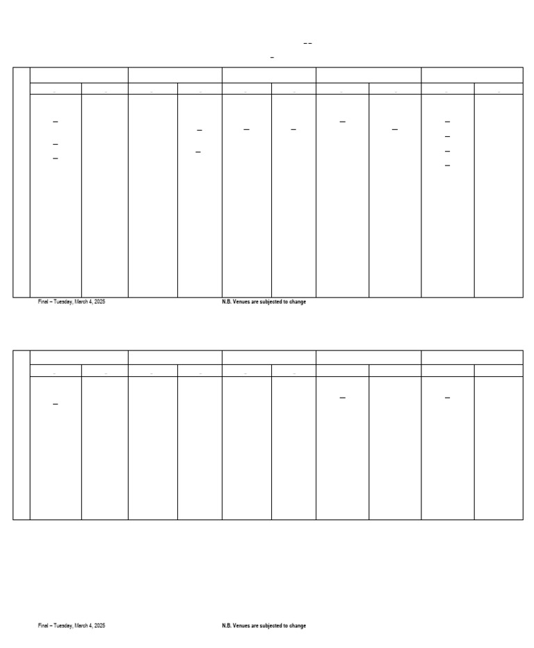 Model Examination Timetable 2025 6th Form-1 | PDF | Science