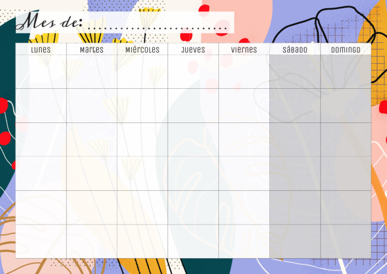 Planner Mensual 2 A4 | PDF