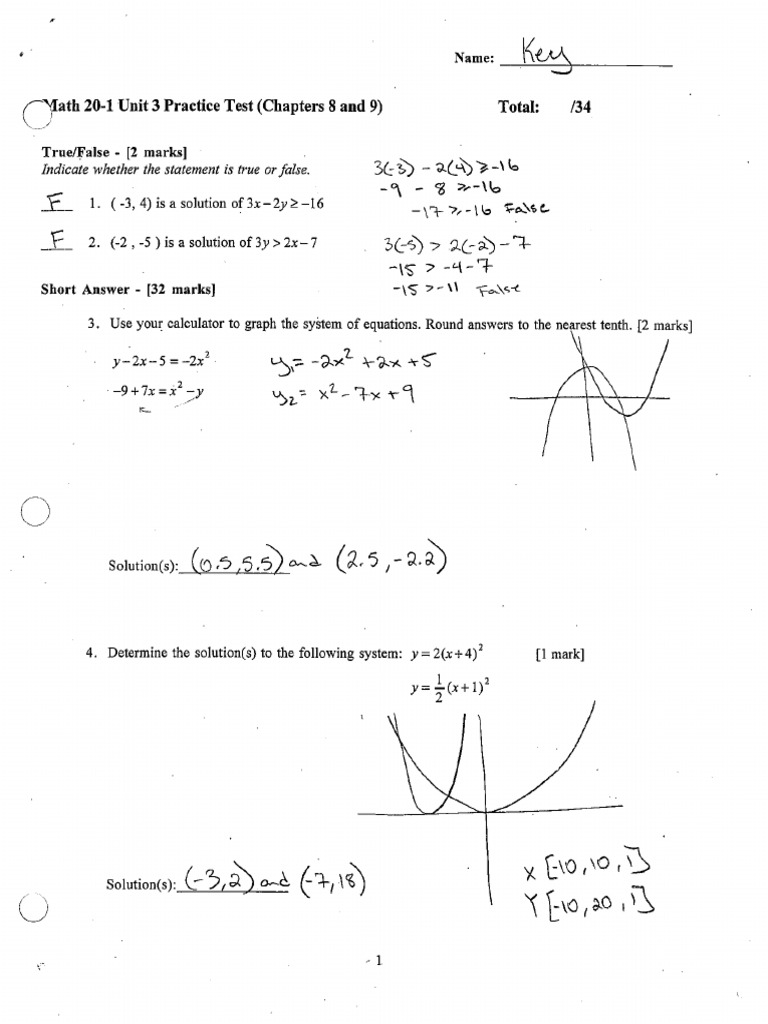 Unit 3 Practice Test KEY | PDF