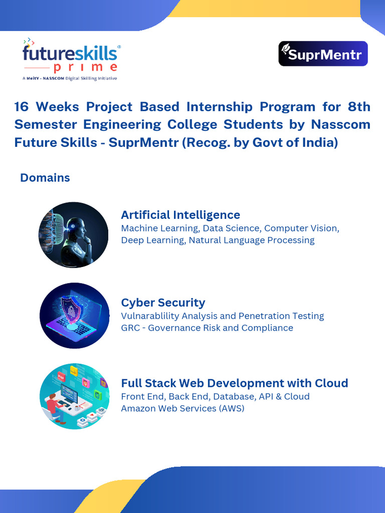 4 Months Nasscom - SuprMentr Internship 2025 | PDF | Machine Learning | Artificial Intelligence