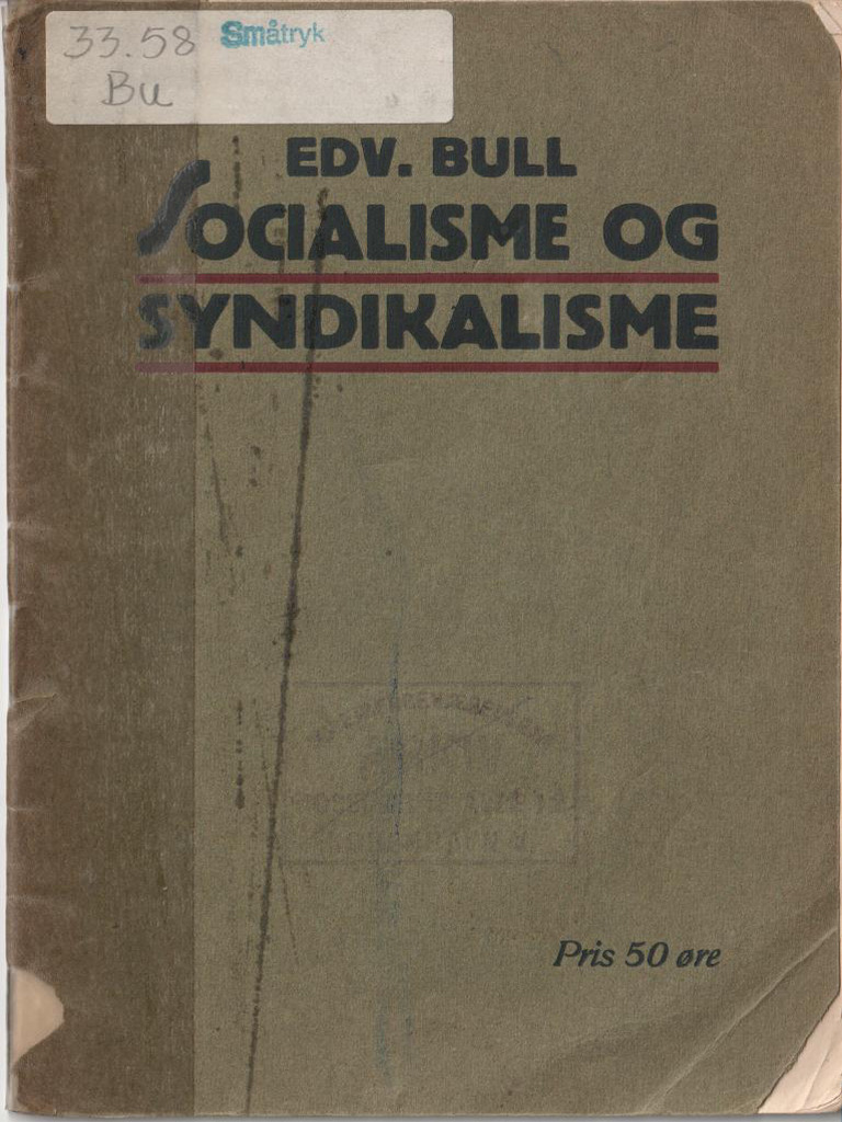 Socialisme Og Syndikalisme | PDF