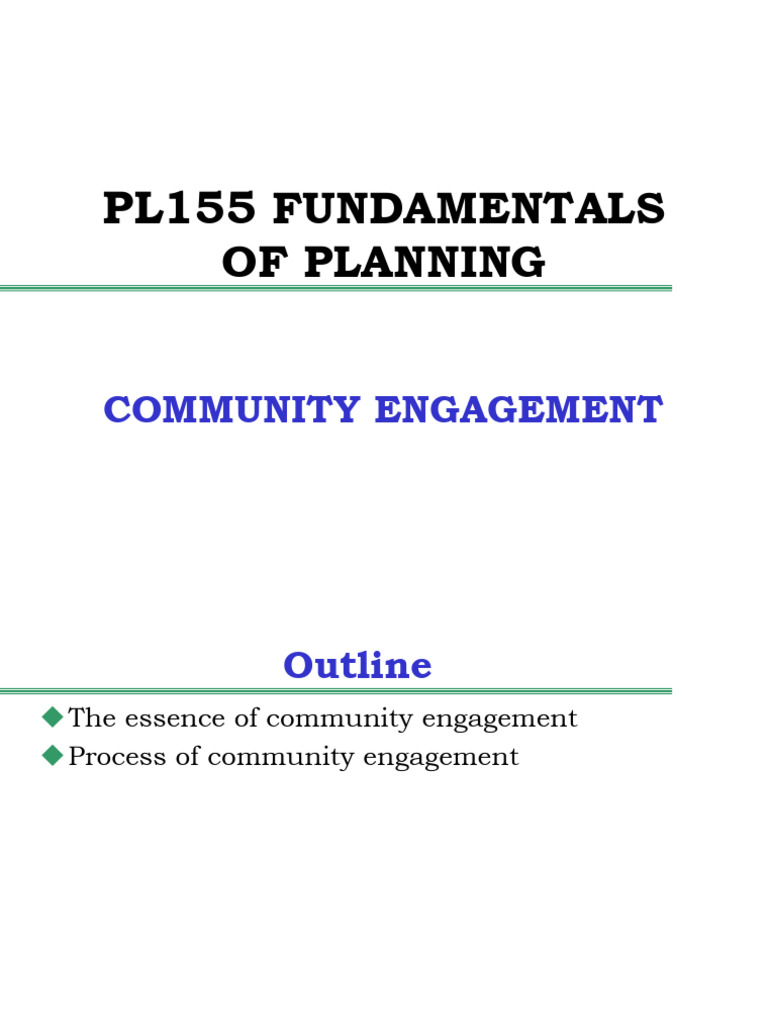 Fundamentals of Planning Week 5 - Comunity Engagement 2 | PDF | Thought ...