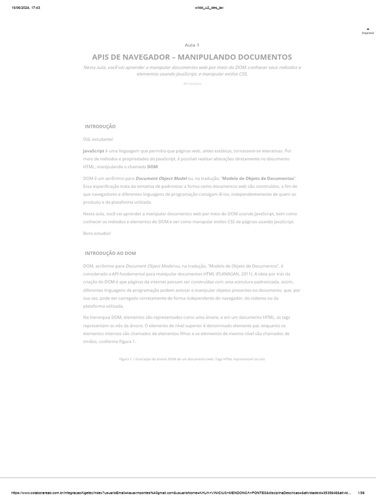 FAculdade 2 | PDF | Modelo de Documento por Objetos (DOM) | Script Java