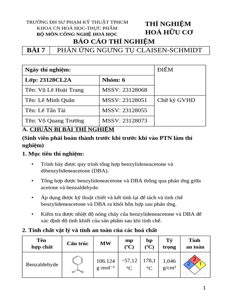 BÀI 7 HHC - BÁO CÁO TN Fix | PDF