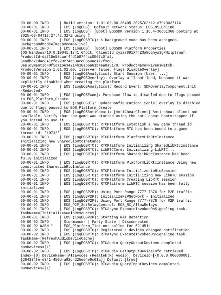Logs - 2025 03 04 - 18h 28m 41s | PDF | Telecommunications | Computing