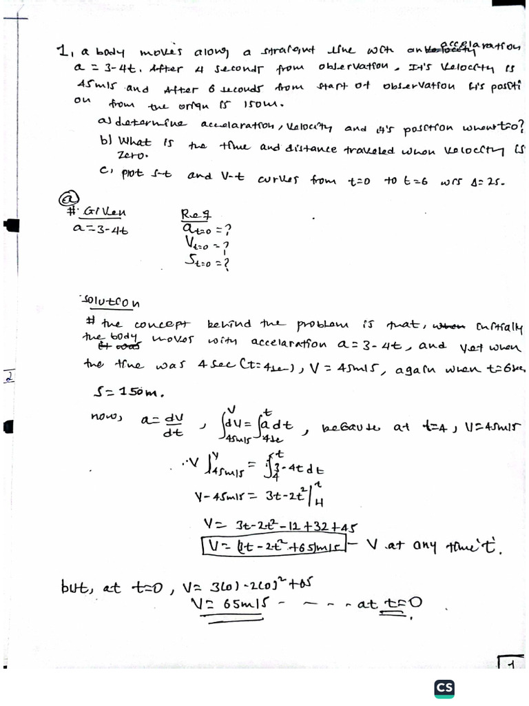 Dynamics Assignment 1 | PDF