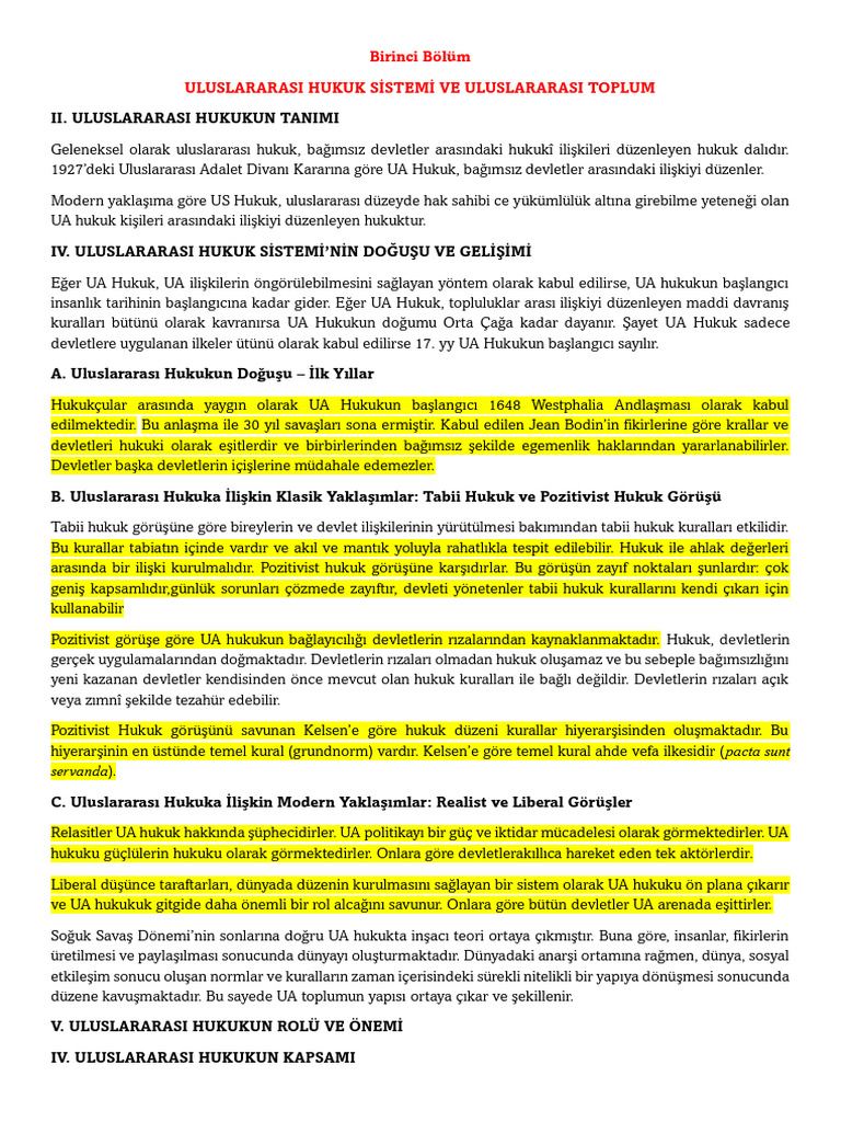 Uluslararasi Hukuk | PDF