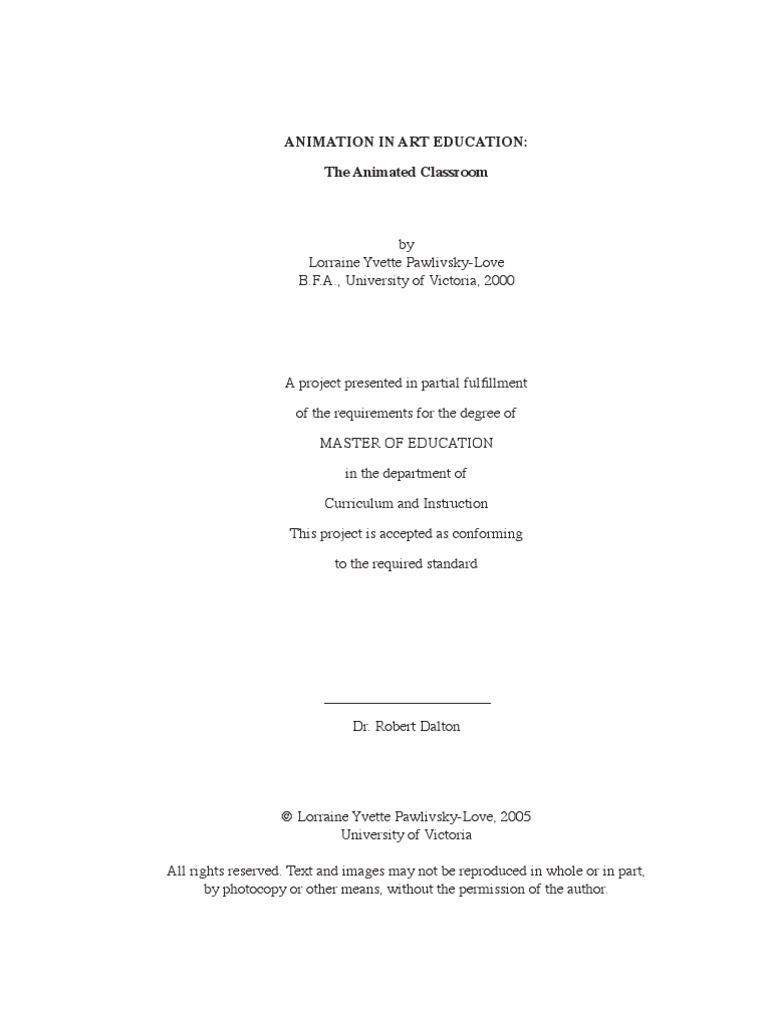 Animation In Art Education All Pdf Visual Arts Education Animation