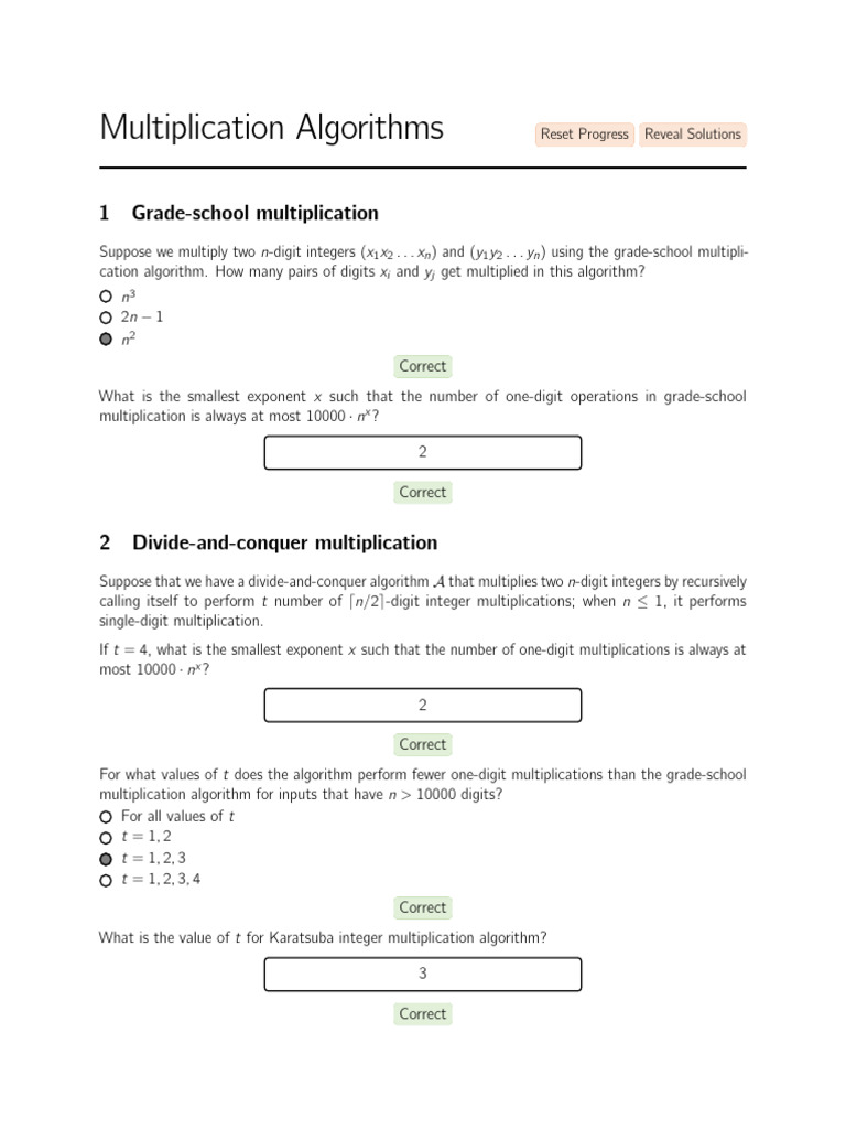 Multiplication | PDF