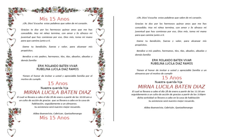 Mis 15 Anos | PDF