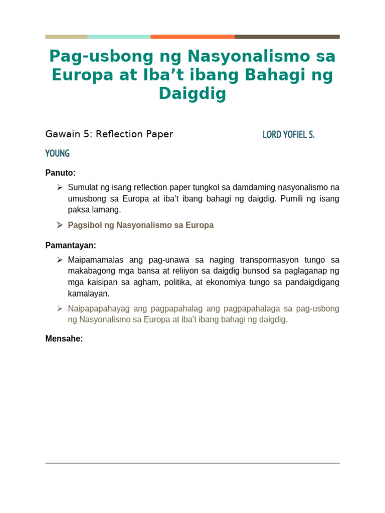 Reflective Writing Assignment | PDF