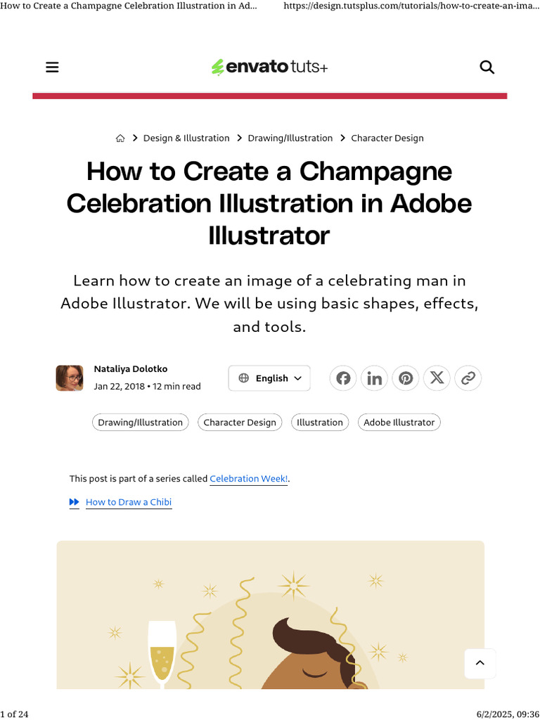 How to Create a Champagne Celebration Illustration in Adobe Illustrator ...