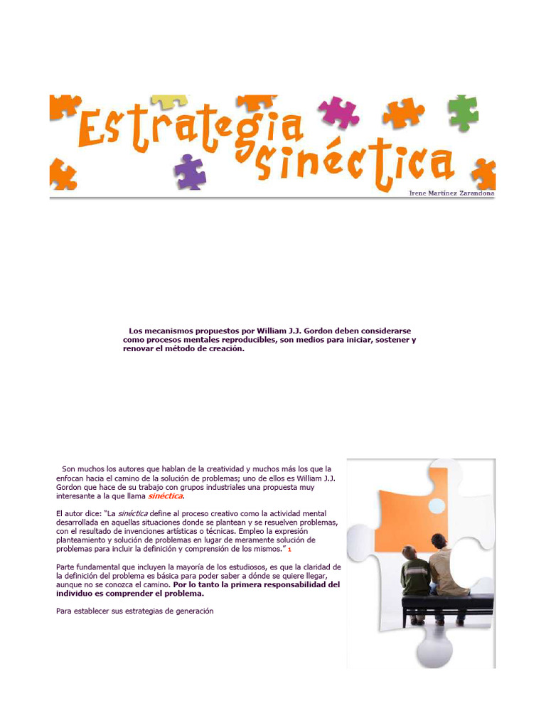 Estrategias de Creatividad Sinéctica | PDF | Analogía | Mente