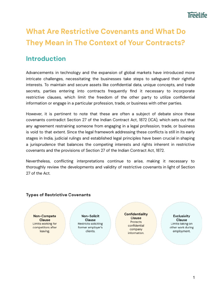Understanding Restrictive Covenants in Contracts | PDF | Employment ...