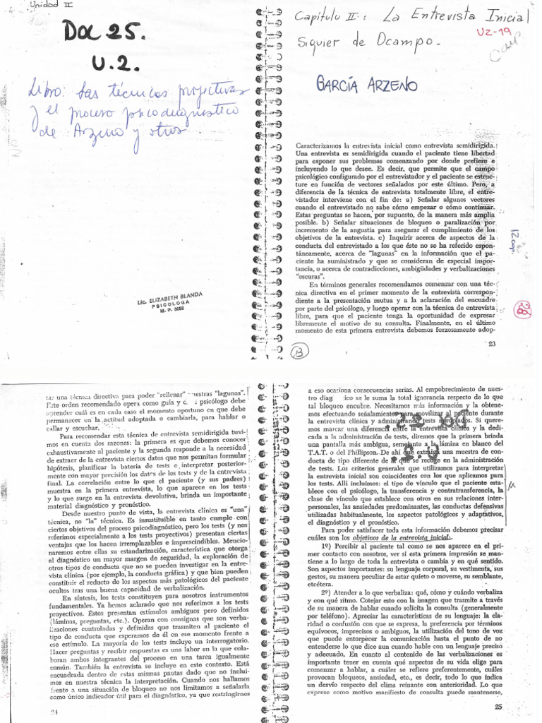 La Entrevista Inicial - Capitulo 2 SIQUIER DE OCAMPO | PDF