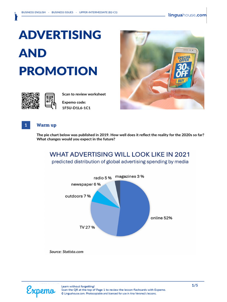 B2 Lesson Plans: Advertising Strategies | PDF | Marketing | Advertising