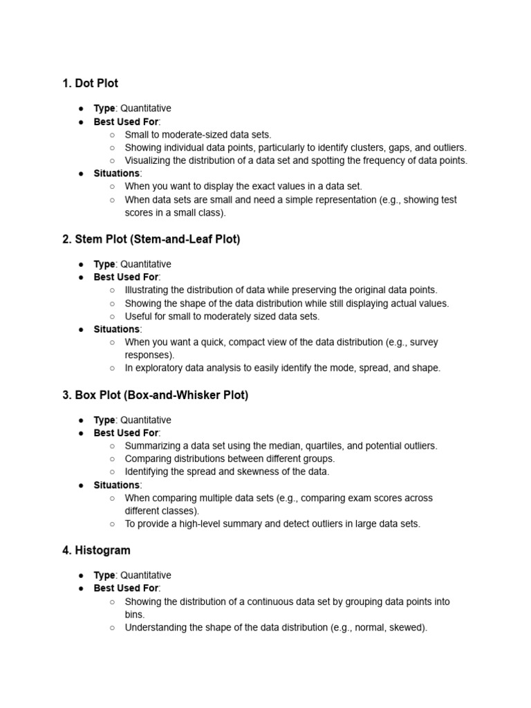 Data Visualization: Plot Types Explained | PDF