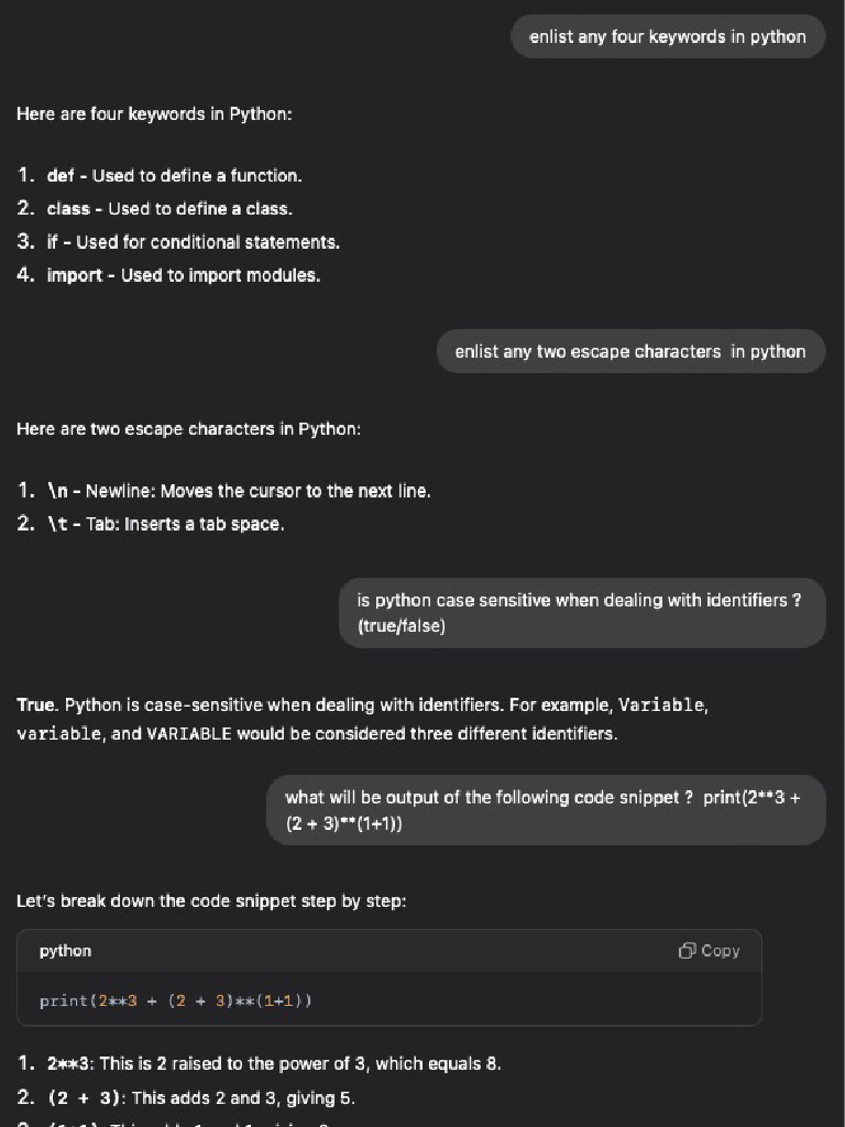 Python Question Paper | PDF
