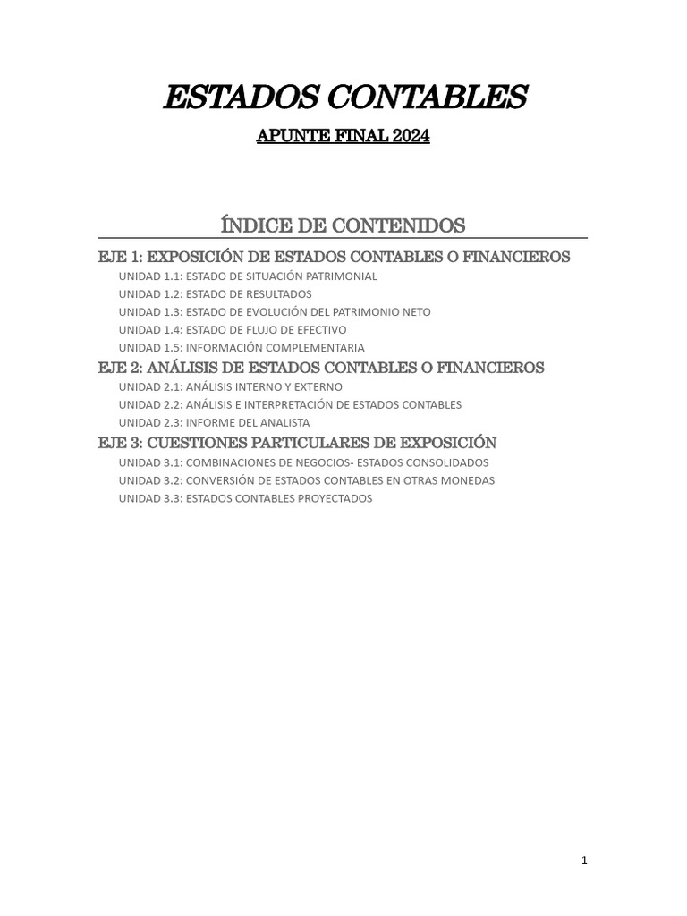 JULIO 2024-APUNTE EECC.docx | PDF | Contabilidad | Estado de resultados