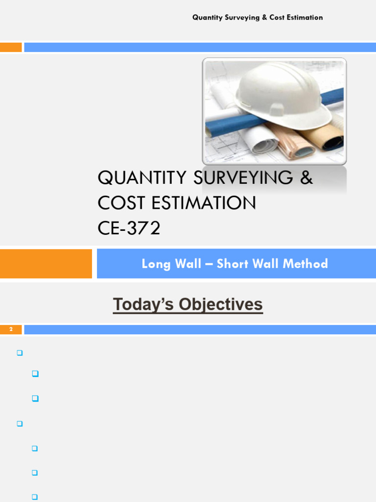Lec 2 Long Wal Short Wall Method | PDF | International System Of Units ...