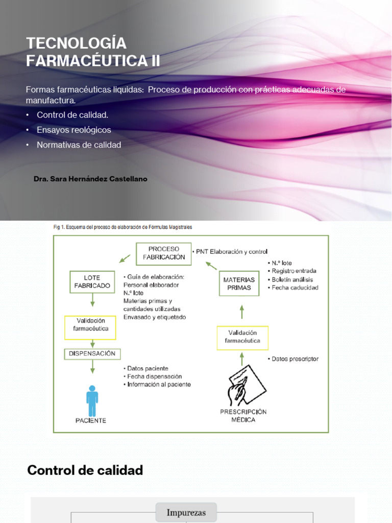 TECNOLOG-A FARMAC-UTICA II_Clase control de calidad y operaciones unitarias (1) | PDF | Calidad ...