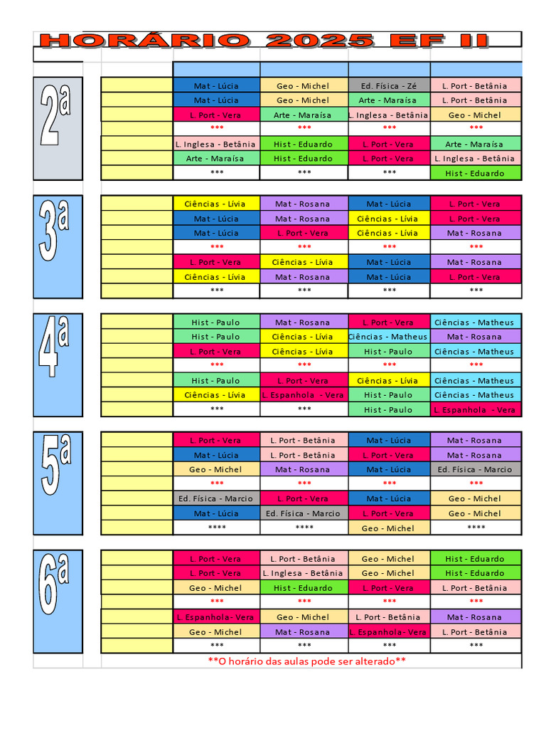 Horário - FD II | PDF