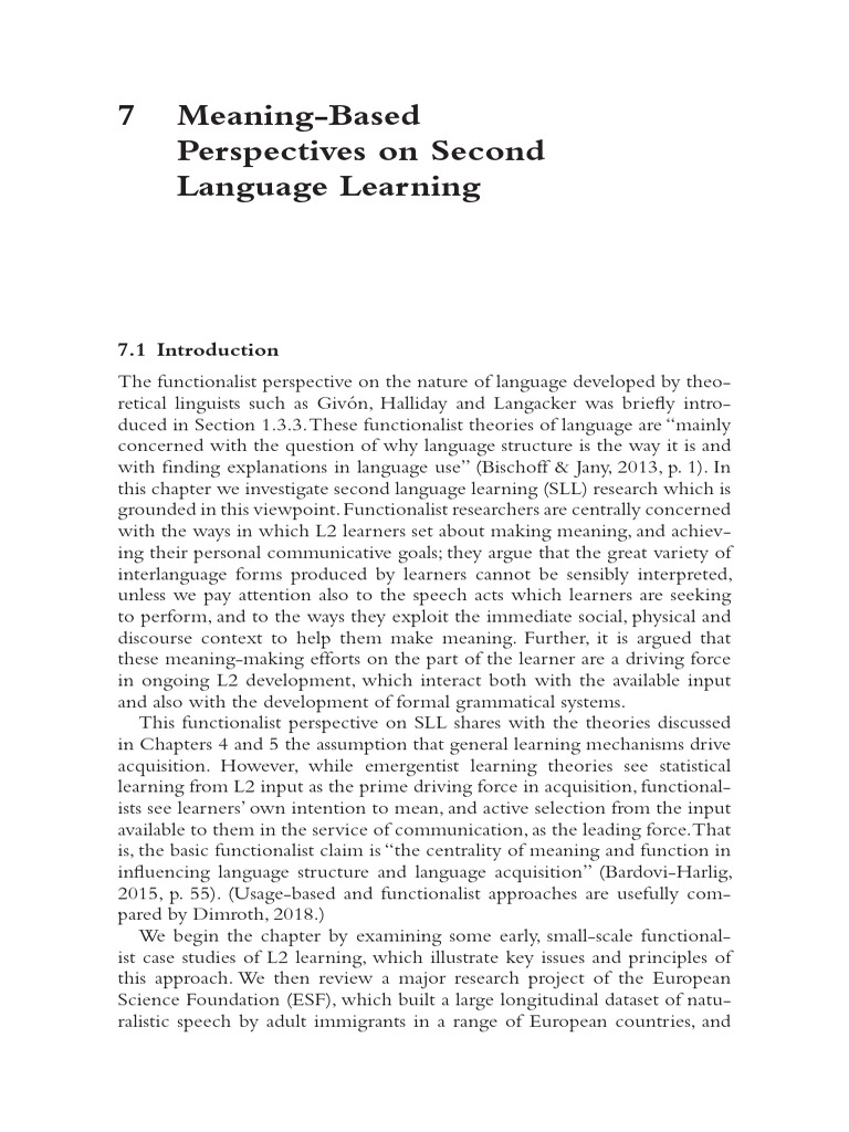 Second Language Learning Theories Pdf Second Language Acquisition