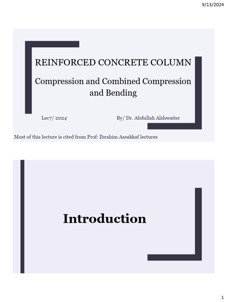 Concrete2 Lec7 Columns 1 1 | PDF | Buckling | Column