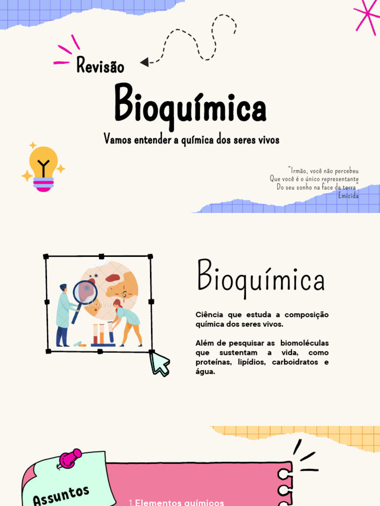 RESUMO de Bioqu-Mica P 3 - Ano | PDF | Trifosfato de adenosina | Organismos