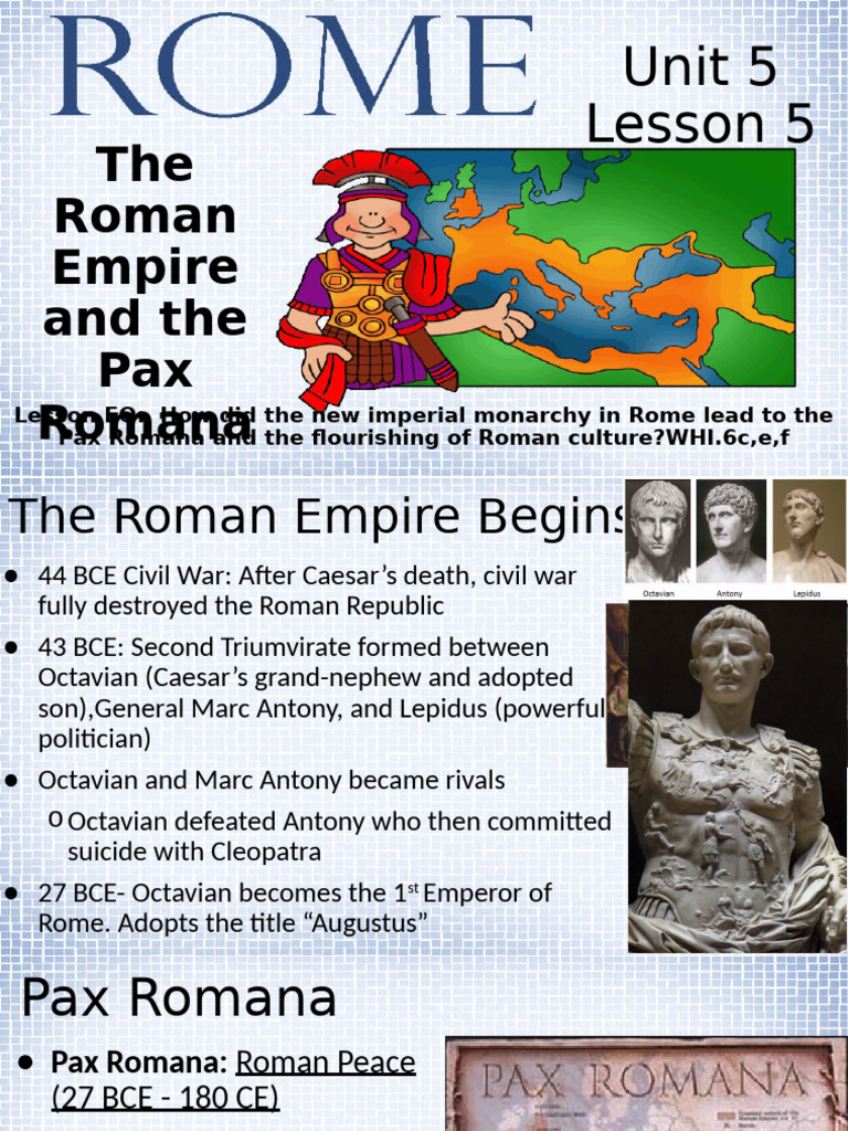 5.5 Roman Empire and Pax Romana-1 | PDF | Ancient Rome | Augustus