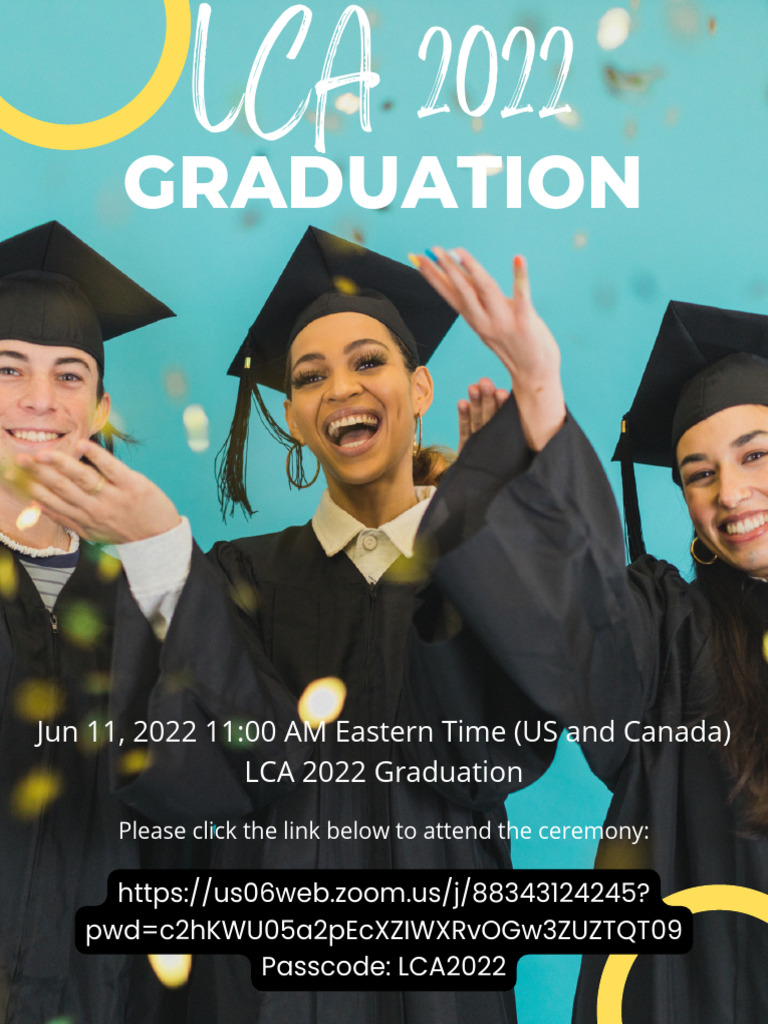 LCA Graduation Invite With Link 2022 | PDF