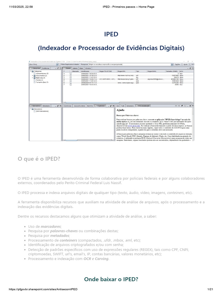 IPED - Primeiros passos – Home Page | PDF | Python (linguagem de ...