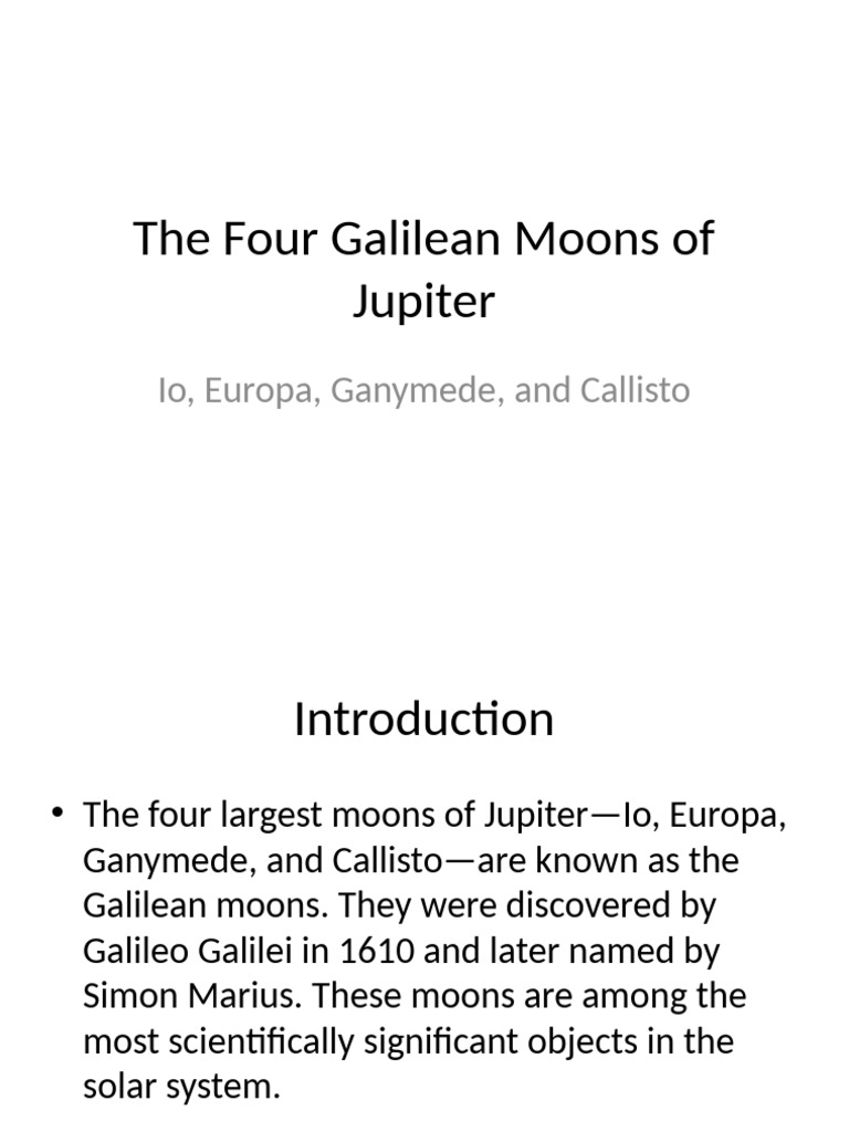 Galilean_Moons_Complete_Report | PDF | Europa (Moon) | Jupiter