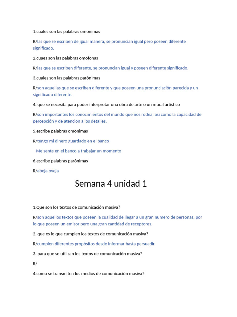 Semana 4 Unidad 1 | PDF