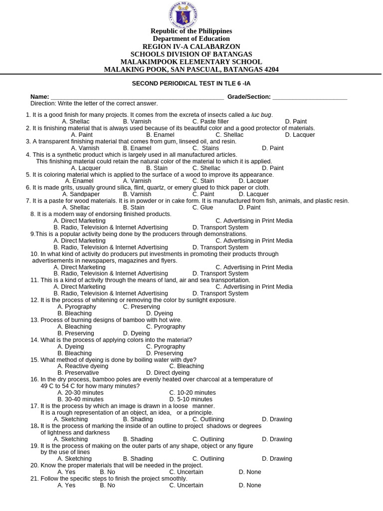 PT_TLE 6 ICT AND ENTREP | PDF | Paint | Drawing