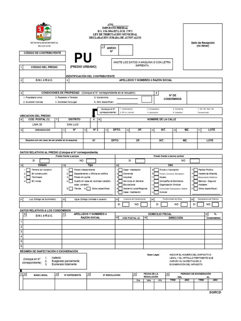 Formato-Pu-San Luis | PDF