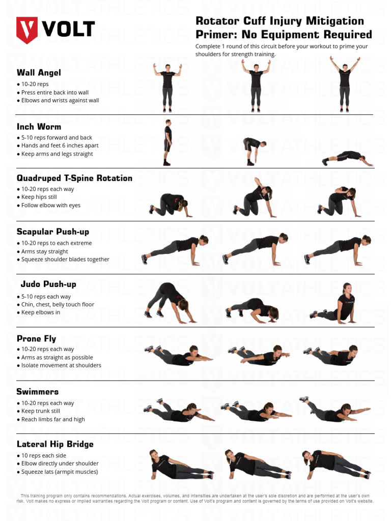 No-Equipment Rotator Cuff Exercises | PDF
