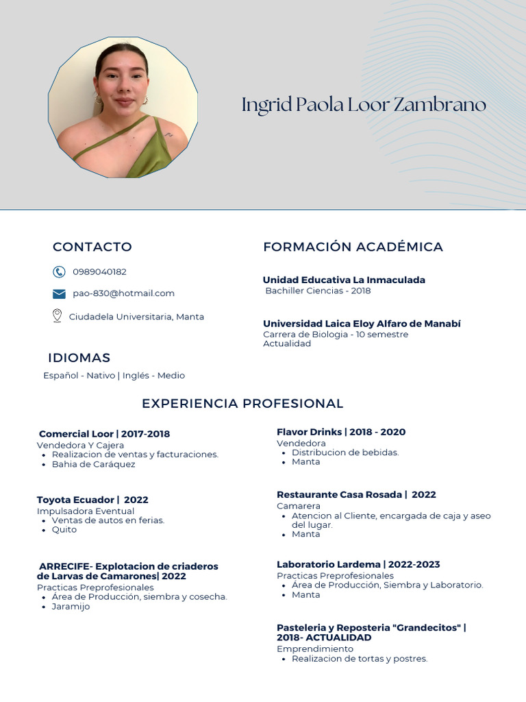 CV Paola Zambrano | PDF | Geografía Física | Oceanografía