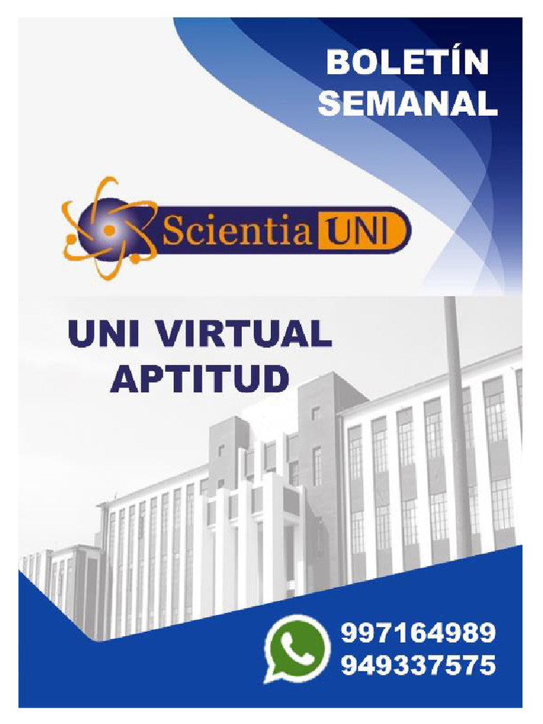 Boletín Semanal - Aptitud | PDF | Definición | Proposición