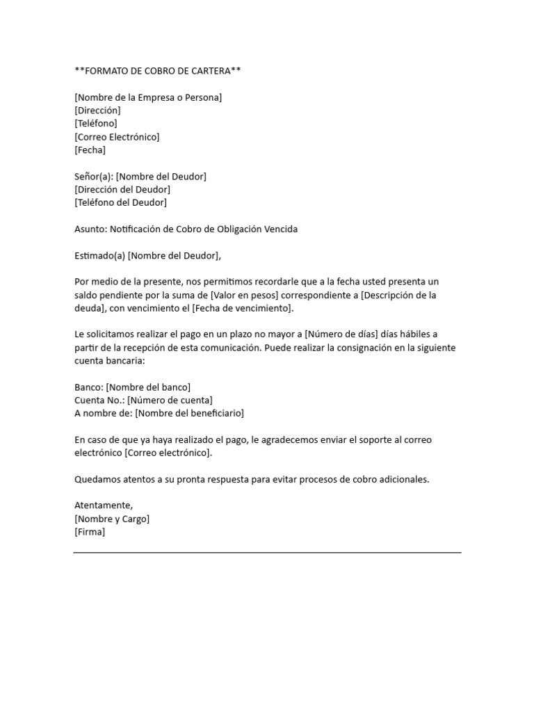 Contrato de Cartera | PDF
