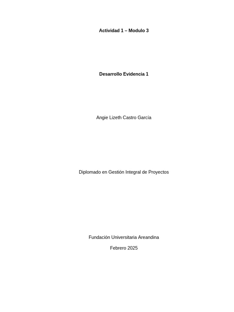 Actividad 1 Modulo 3 | PDF