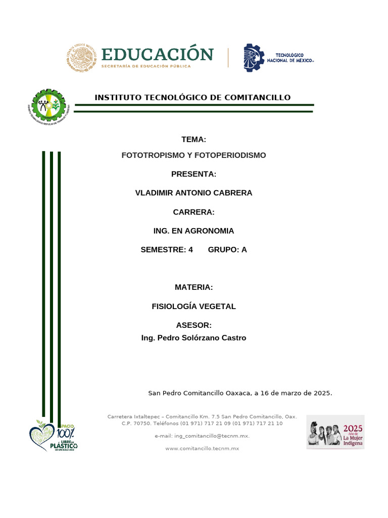 Hoja de presentacion ITC | PDF