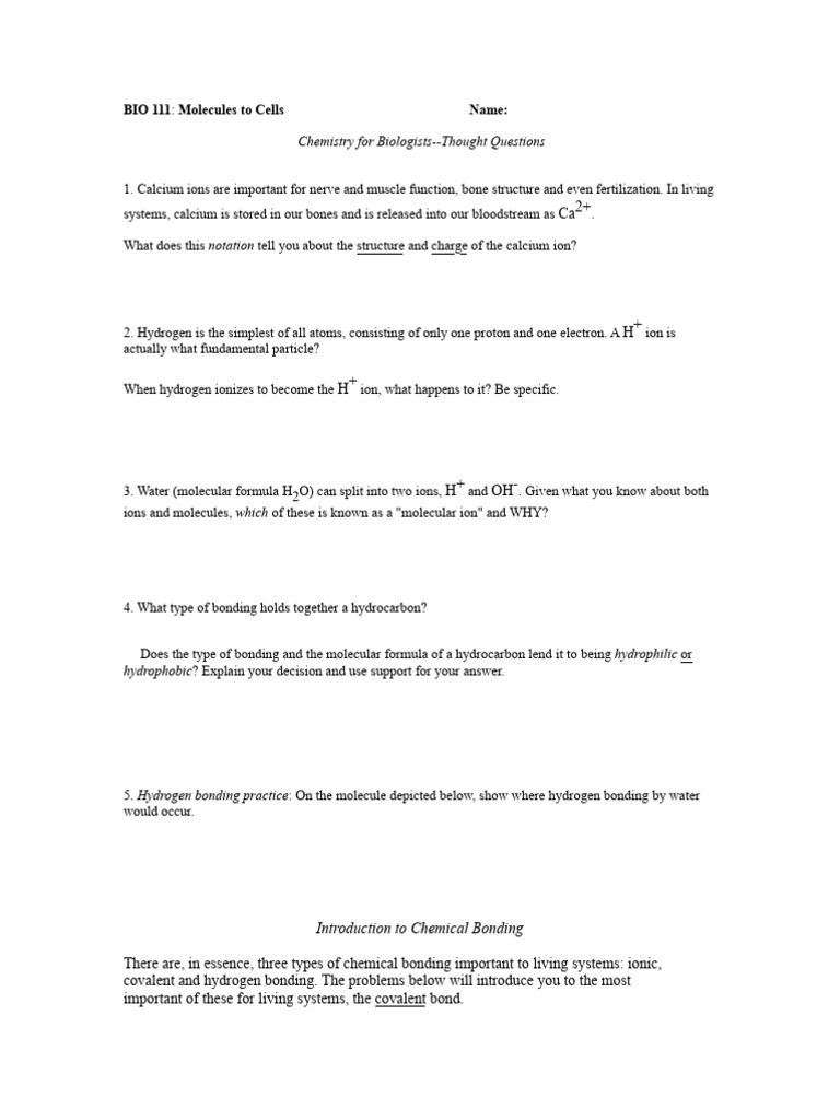 Bio111 HW1 | PDF