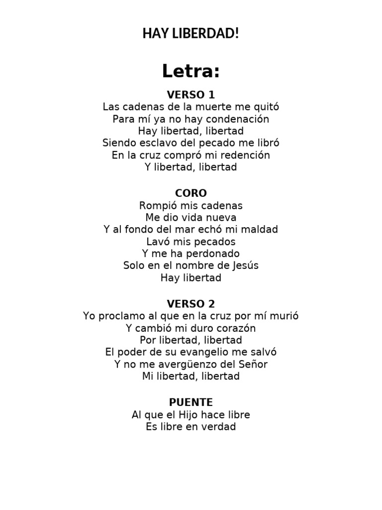 Hay Libertad Letra | PDF