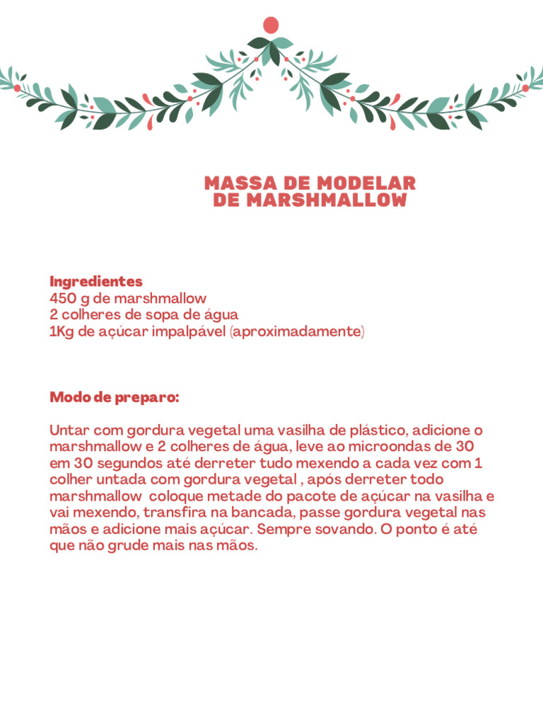 Massa de Marshmallow | PDF