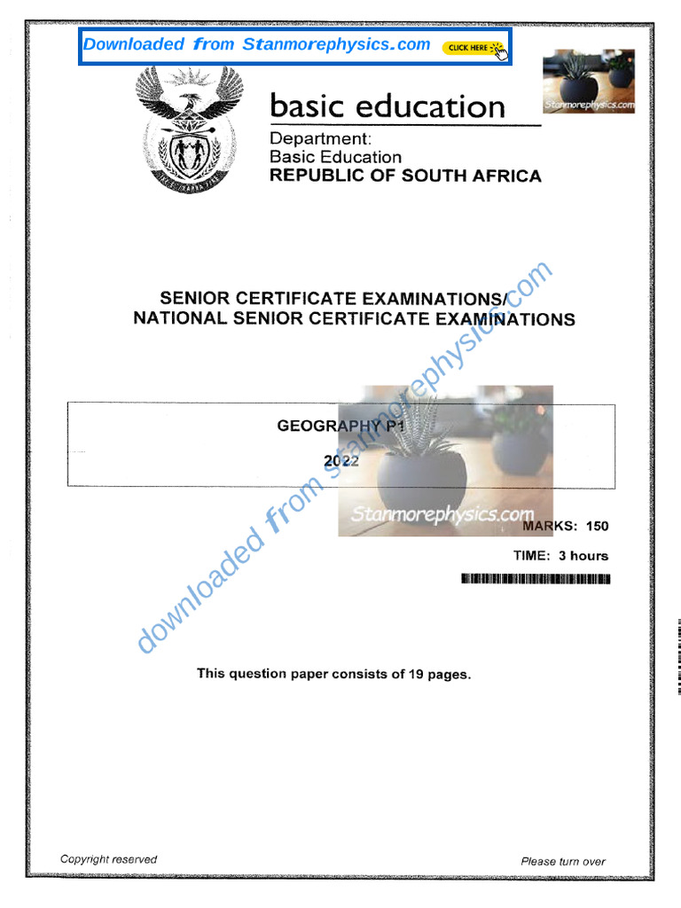 Geography NSC Grade 12 June 2022 P1 Only | PDF