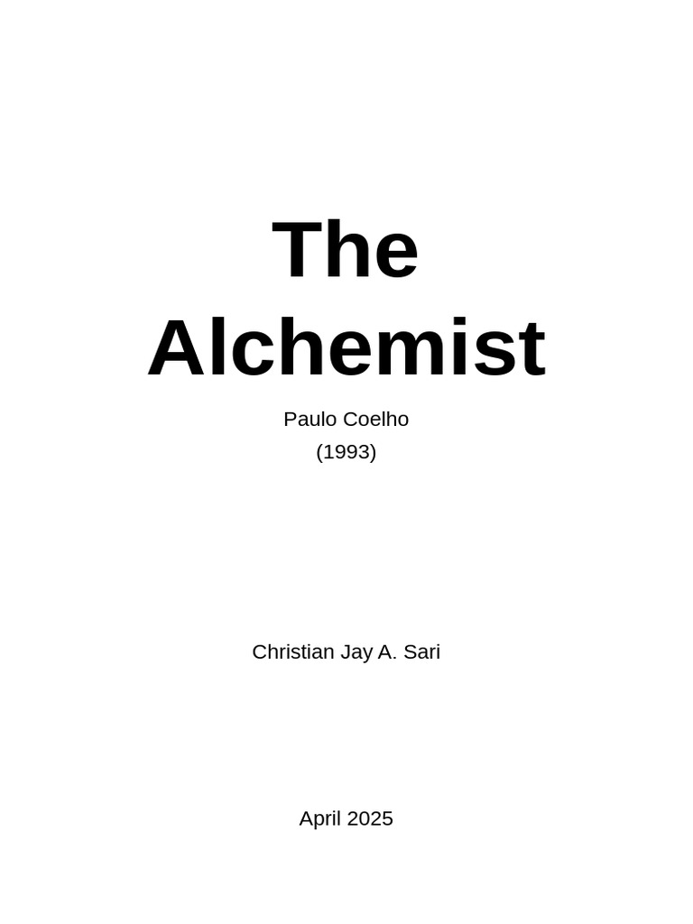 The Alchemist: A Journey of Self-Discovery | PDF | Alchemy