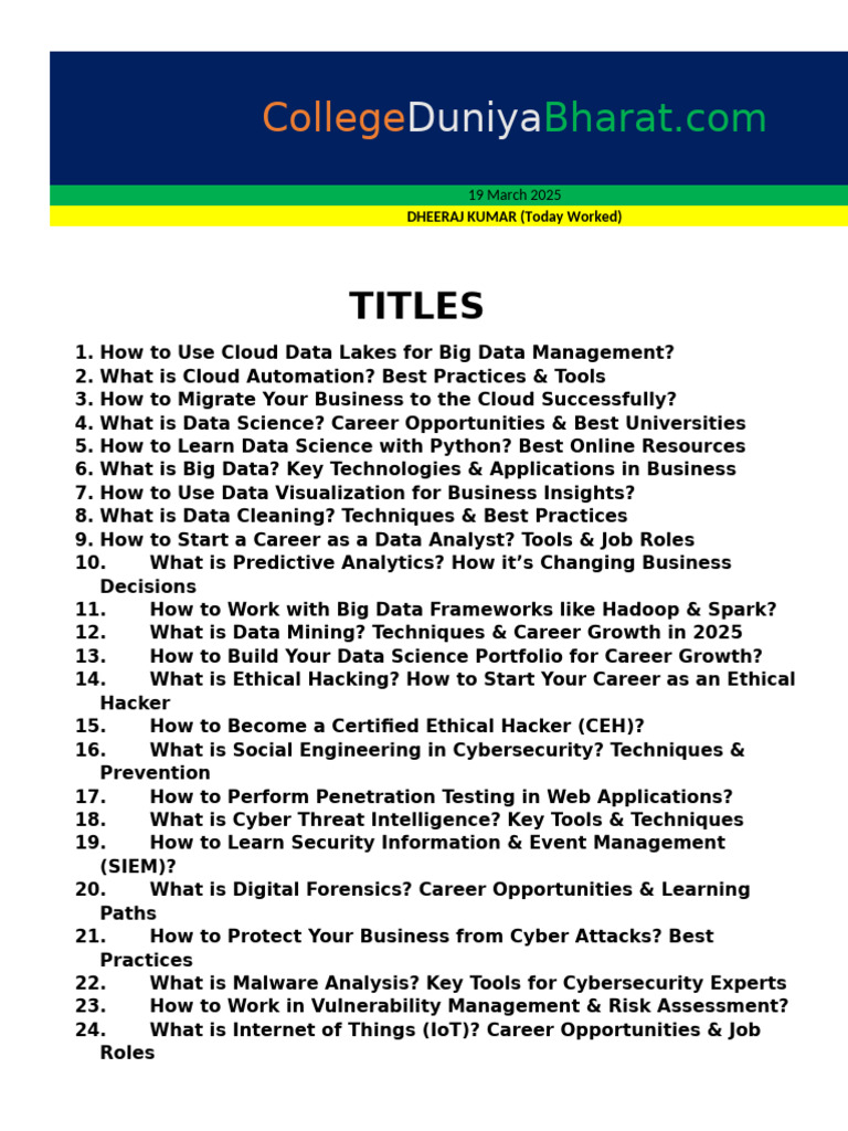 Directory Submission (DHEERAJ KUMAR) 19-03-2025 | PDF | Computer Security | Security