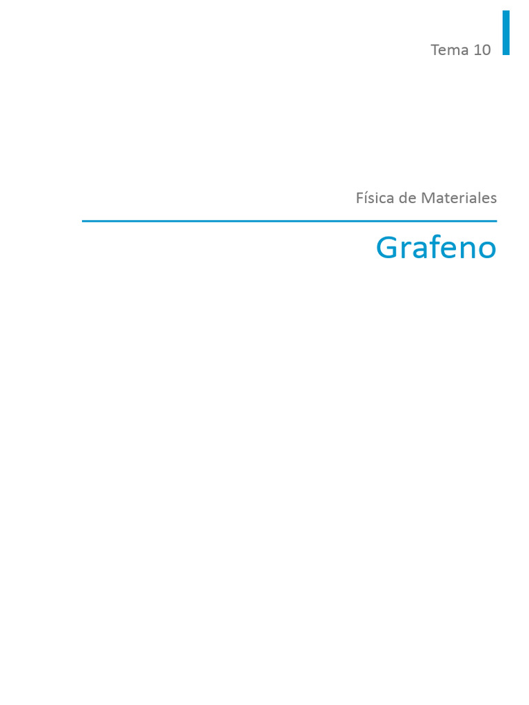 Tema 10 | PDF | Grafeno | Electrón