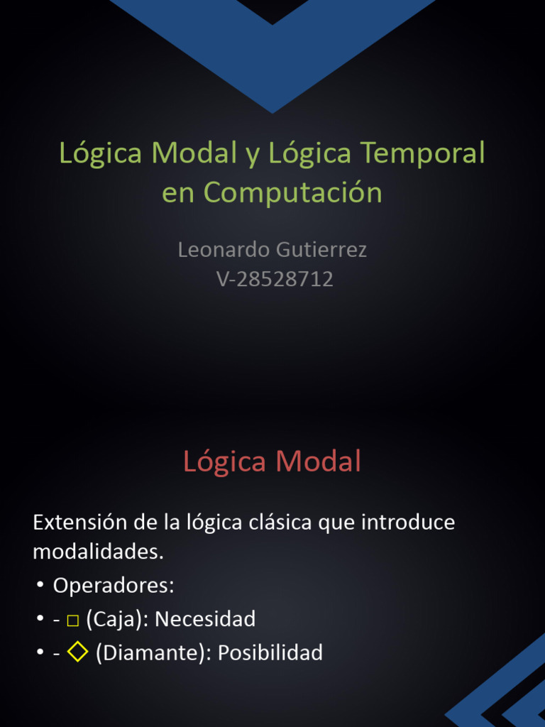 LAMINAS Lógica Modal y Temporal | PDF